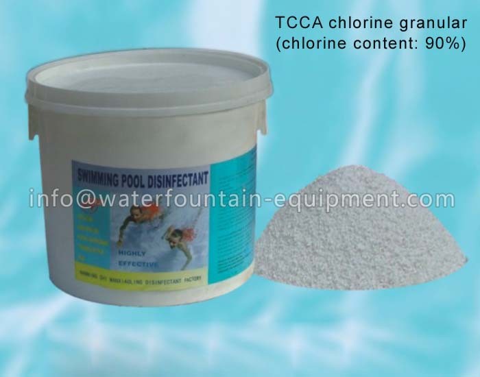 Strong Odor Swimming Pool Disinfectant TCCA 90% , Calcium Hypochlorite ...