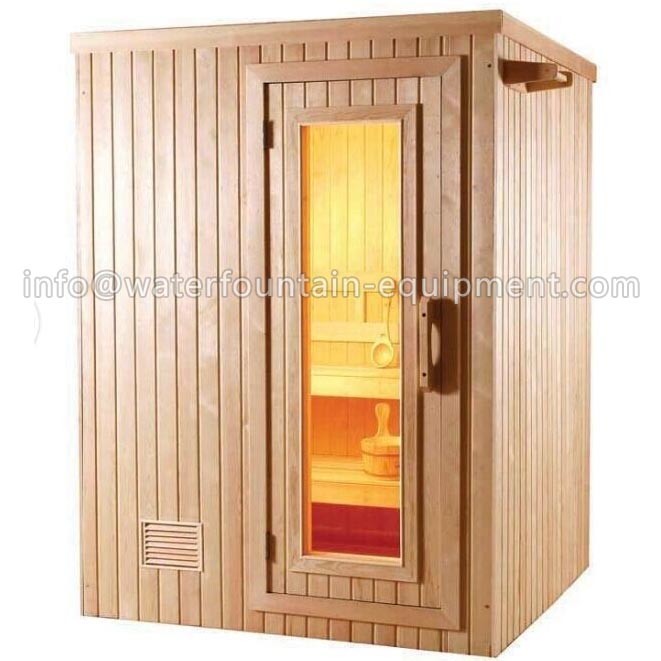 4 People Dry Steam Room Equipment Durable White Pine Wood With Sauna ...