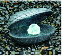Shell Shape Outdoor Garden Water Fountains , Durable Granite Water Fountain